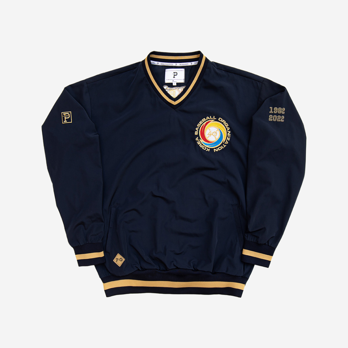 오버더피치 x KBO 40주년 우븐 스웨트 탑 네이비 | Over The Pitch | KREAM