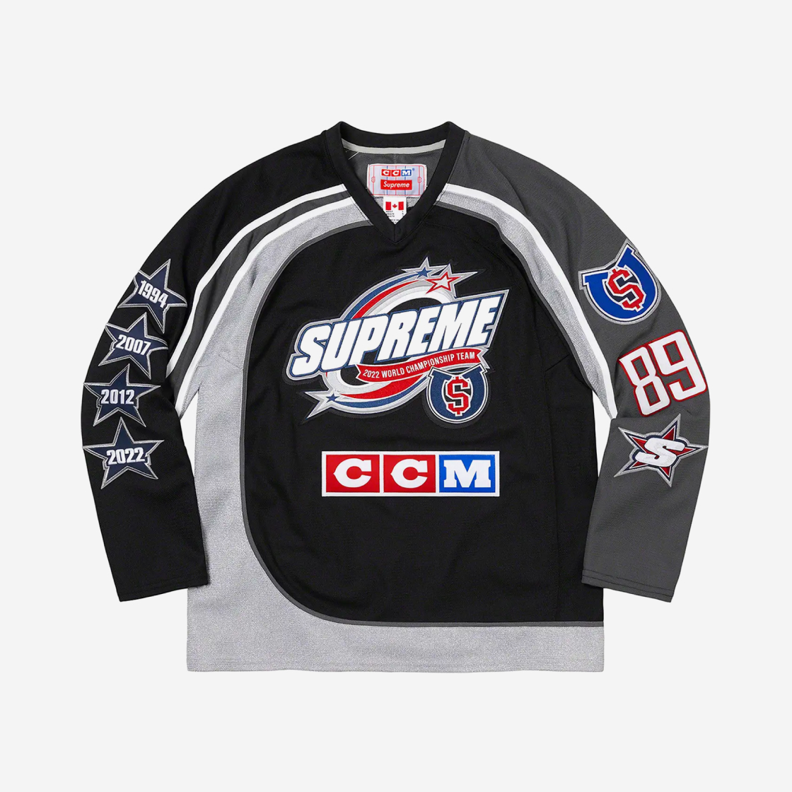 슈프림 X Ccm 올스타 하키 저지 블랙 22fw Supreme Kream