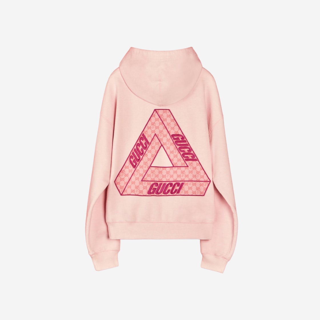 팔라스 x 구찌 트라이퍼그 GG 패치 후드 파라피트 핑크 - 22FW | Palace | KREAM