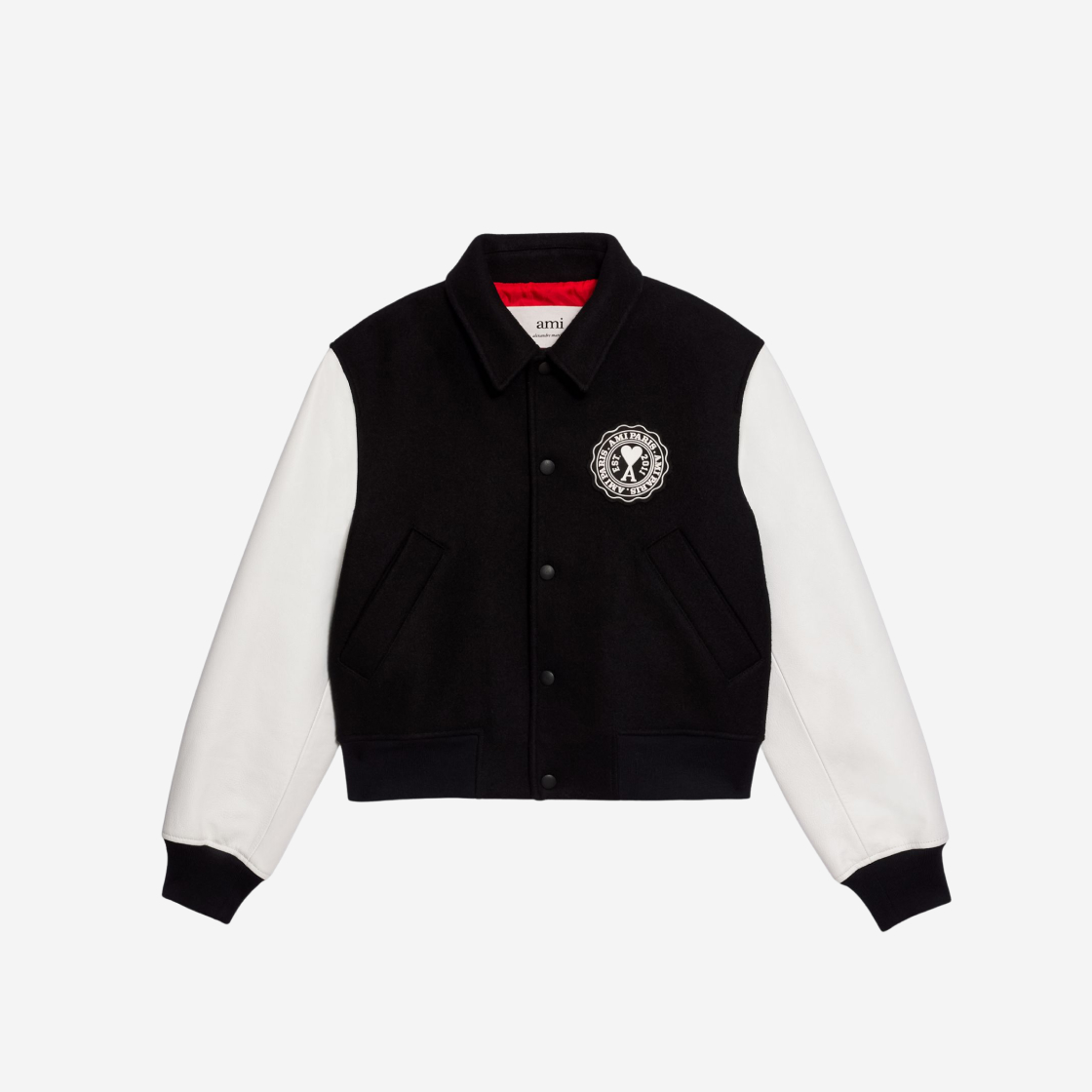 아미 하트 로고 패치 테디 자켓 블랙 | AMI | KREAM