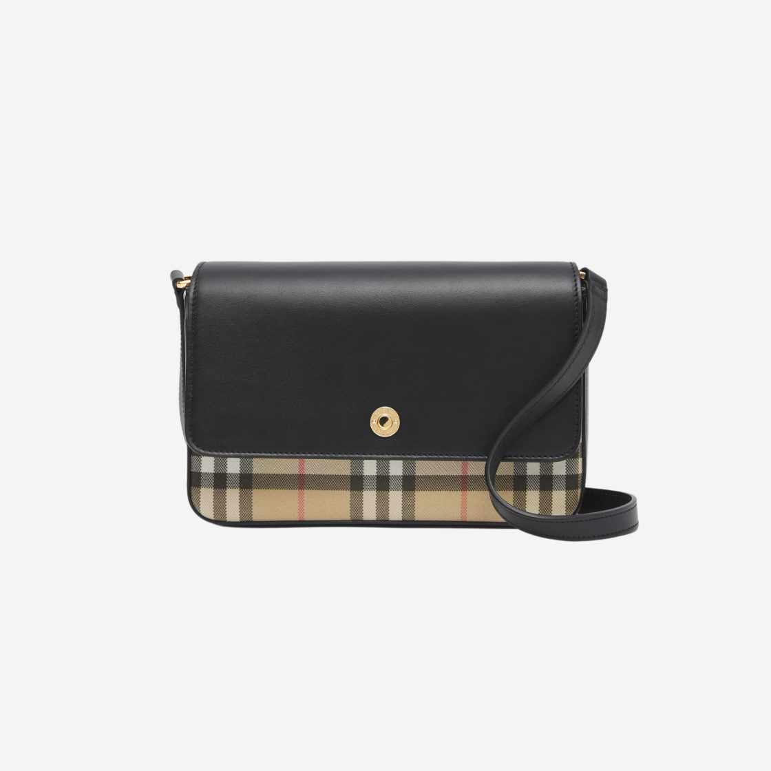 버버리 빈티지 체크 레더 페니백 아카이브 베이지 블랙 Burberry Kream