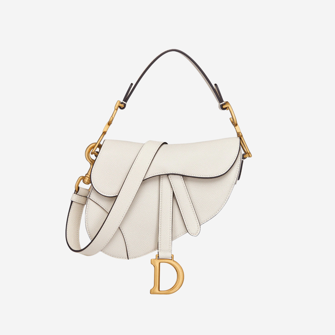 디올 미니 새들백 그레인드 카프스킨 라떼 | Dior | KREAM