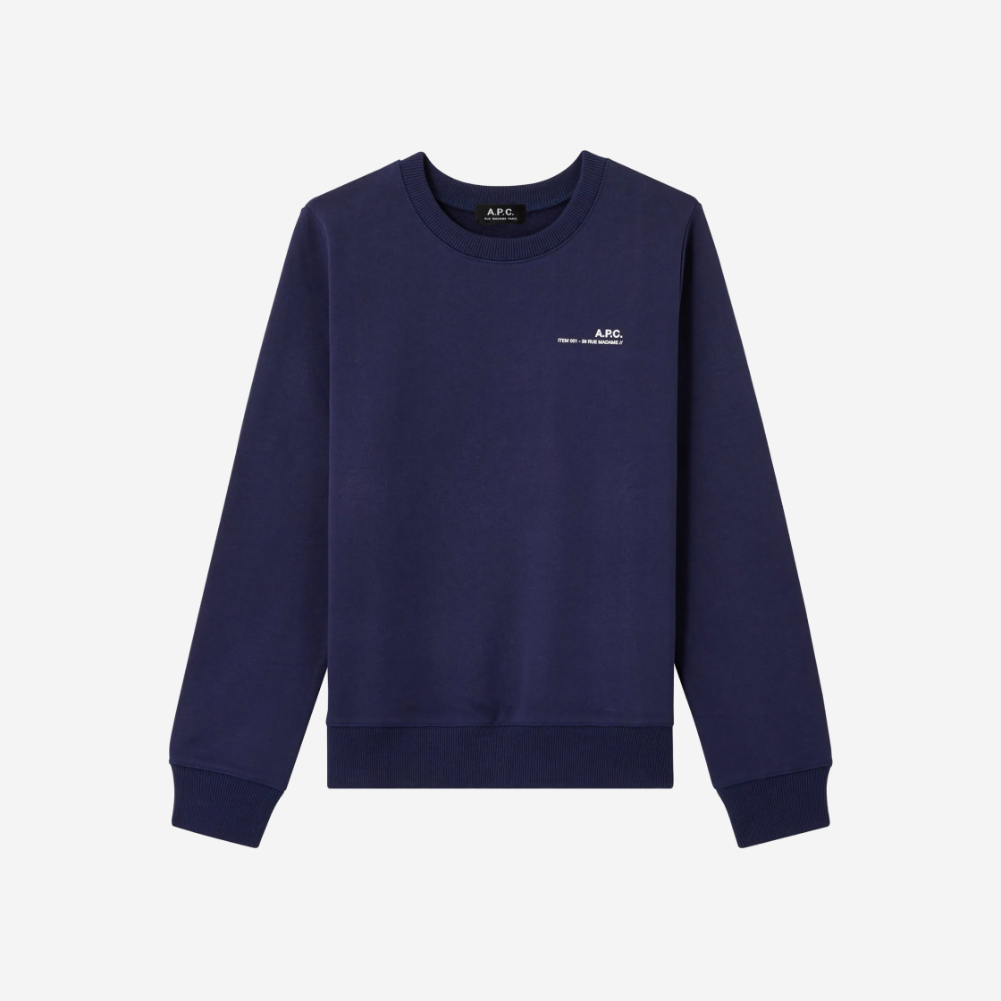 (W) 아페쎄 아이템 스웨트셔츠 다크 네이비 | A.P.C. | KREAM