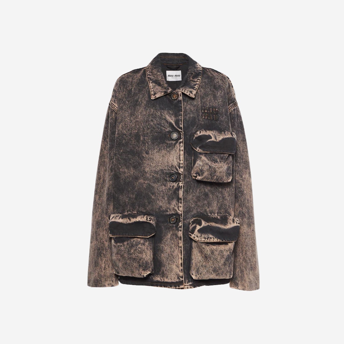 (W) 미우 미우 마블 데님 블루종 자켓 블랙 | Miu Miu | KREAM