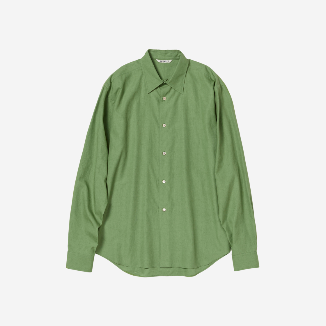 오라리 워시드 핀스 트윌 셔츠 그린 - 23SS | Auralee | KREAM