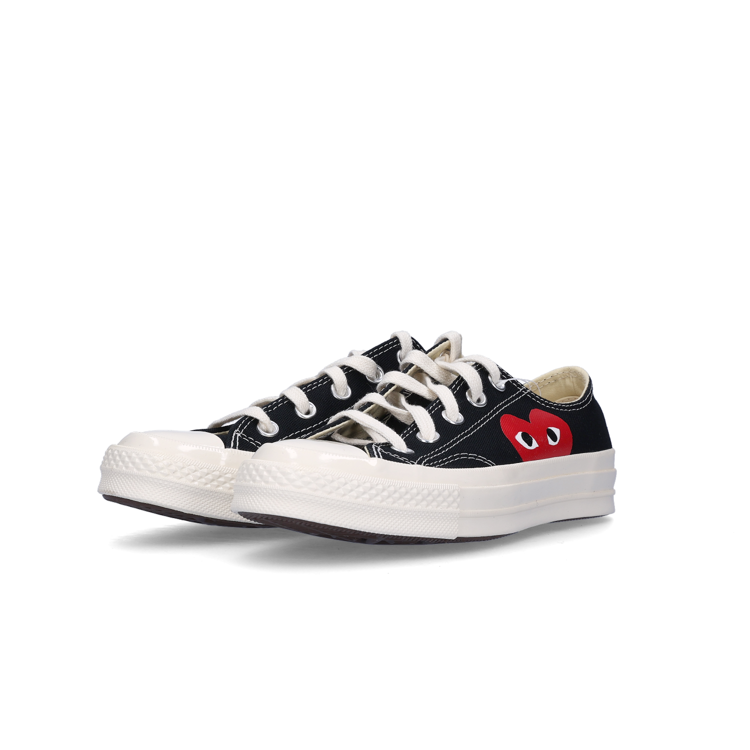 컨버스 x 플레이 꼼데가르송 척 70 로우 블랙 | KREAM