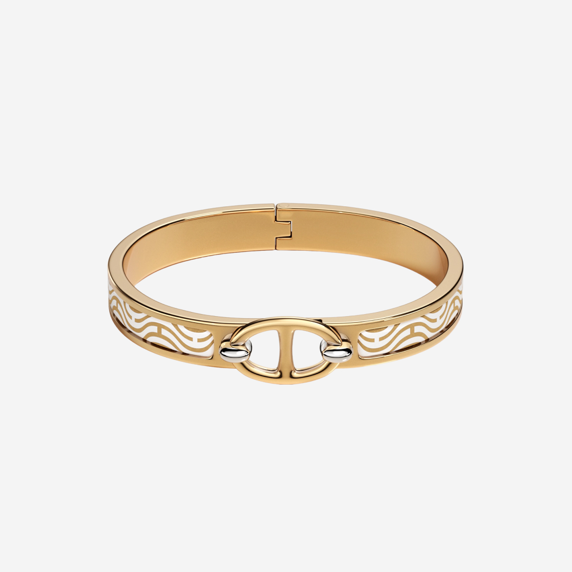 (W) 에르메스 미니 클릭 샹달 브레이슬릿 골드 하드웨어 & 죤 오르 블랑 | Hermes | KREAM