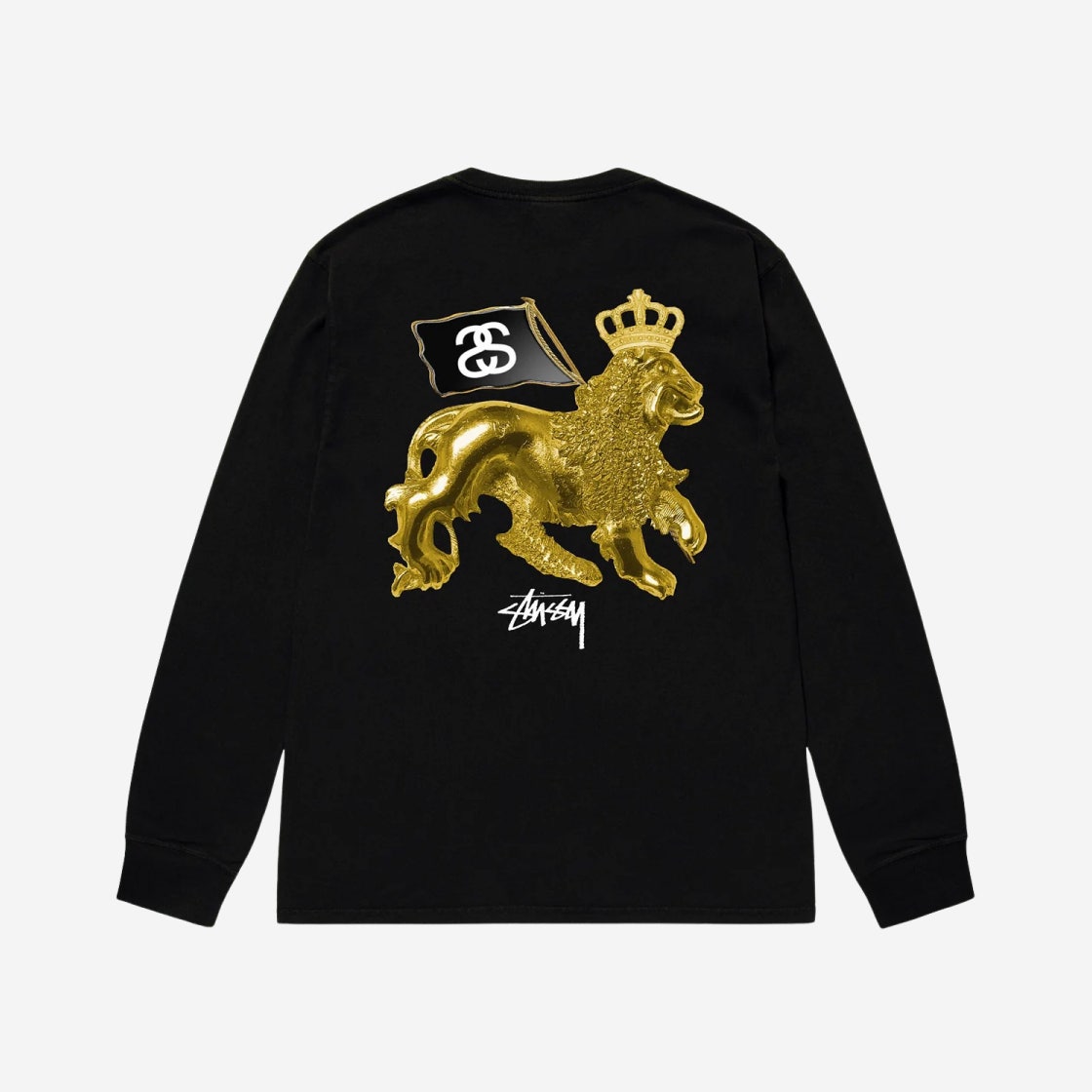 스투시 골드 라이언 롱슬리브 티셔츠 블랙 Stussy Kream