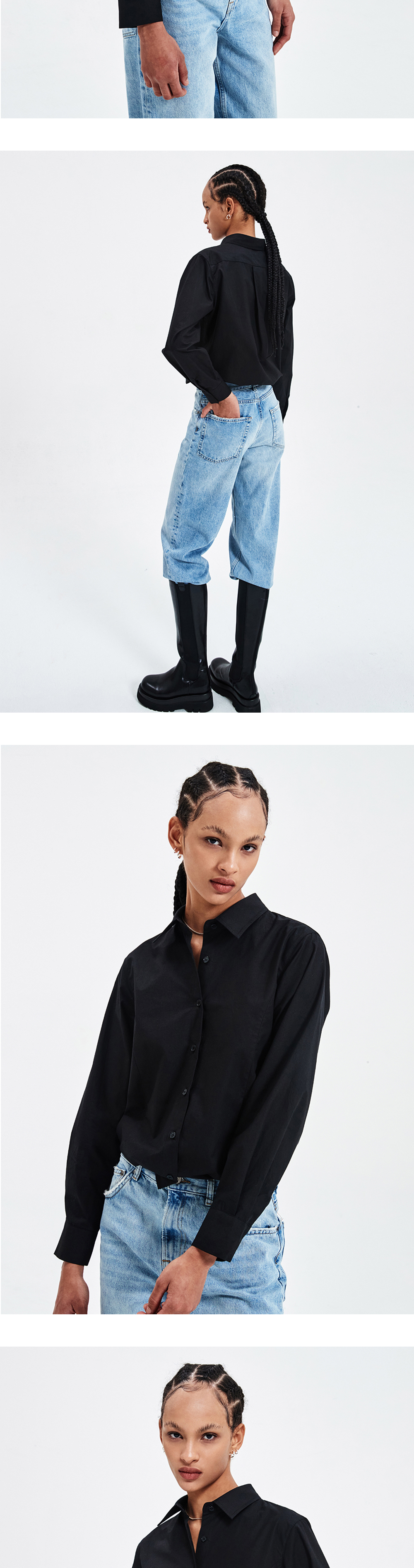 해브레스 우먼 베로나 클래식 코튼 셔츠 블랙 | HAVELESS | KREAM