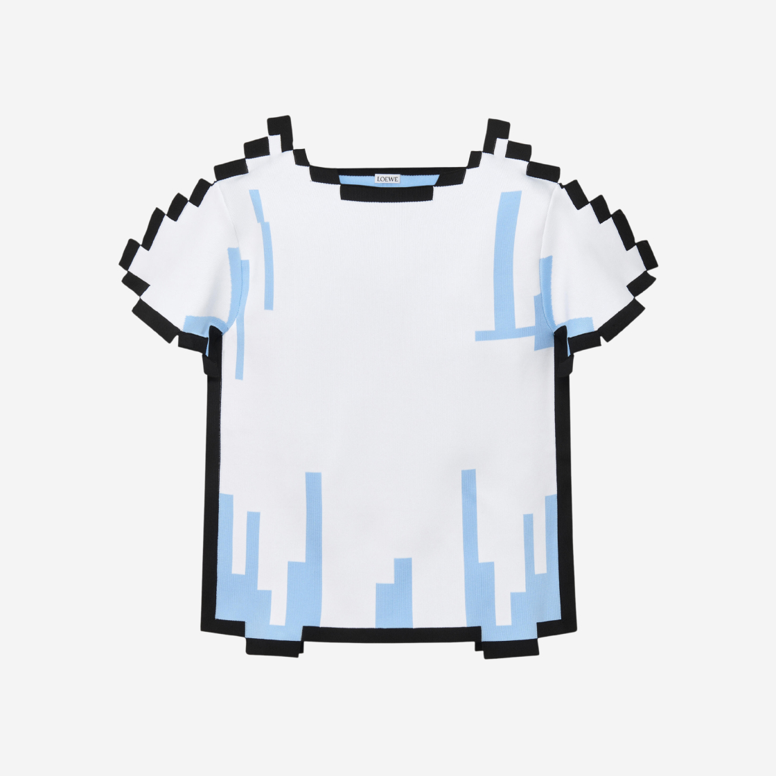 (W) 로에베 픽셀 테크니컬 니트 탑 화이트 | Loewe | KREAM