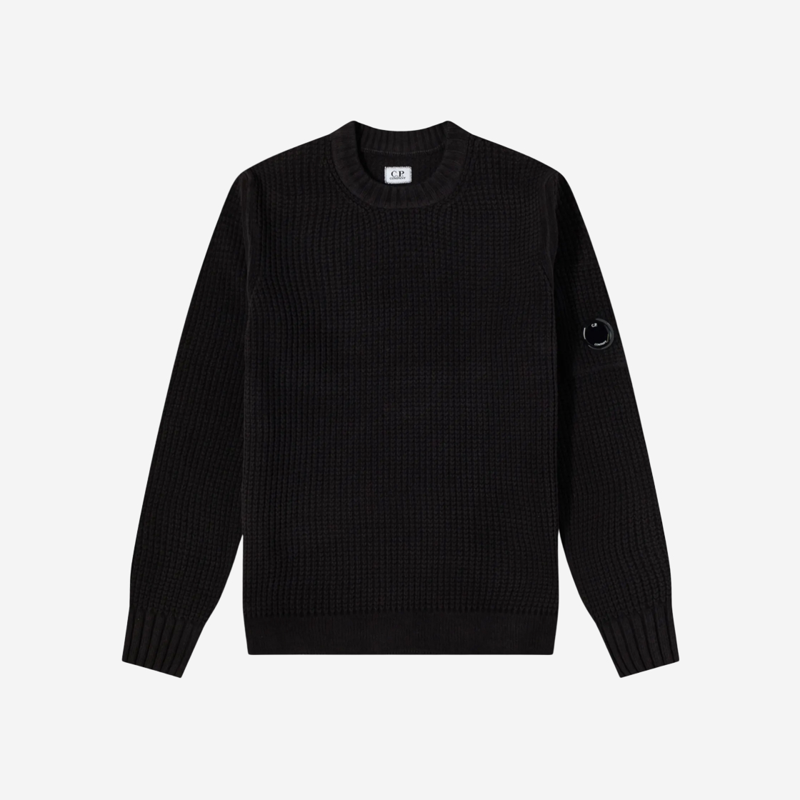 C.P. 컴퍼니 셔닐 코튼 크루넥 니트 블랙 - 22FW | C.P. Company | KREAM