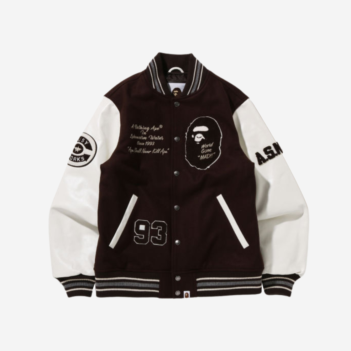 베이프 바시티 자켓 브라운 | BAPE | KREAM