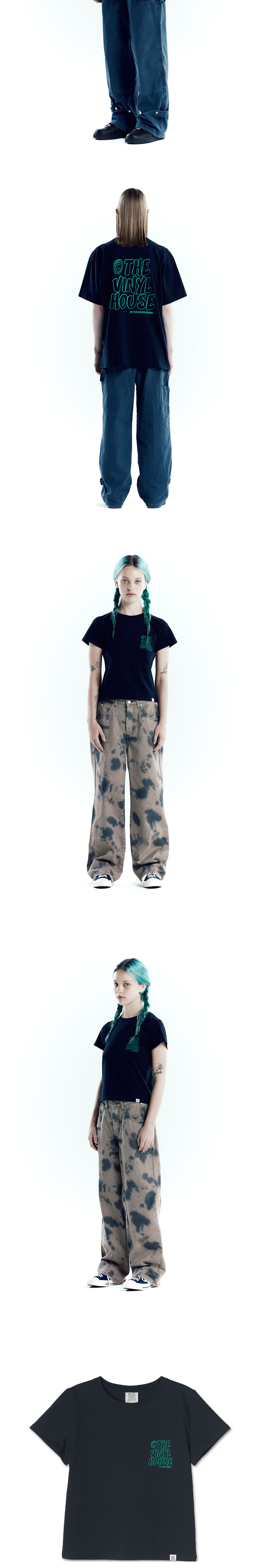 더바이닐하우스 라인 로고 티셔츠 네이비 | Thevinylhouse | KREAM