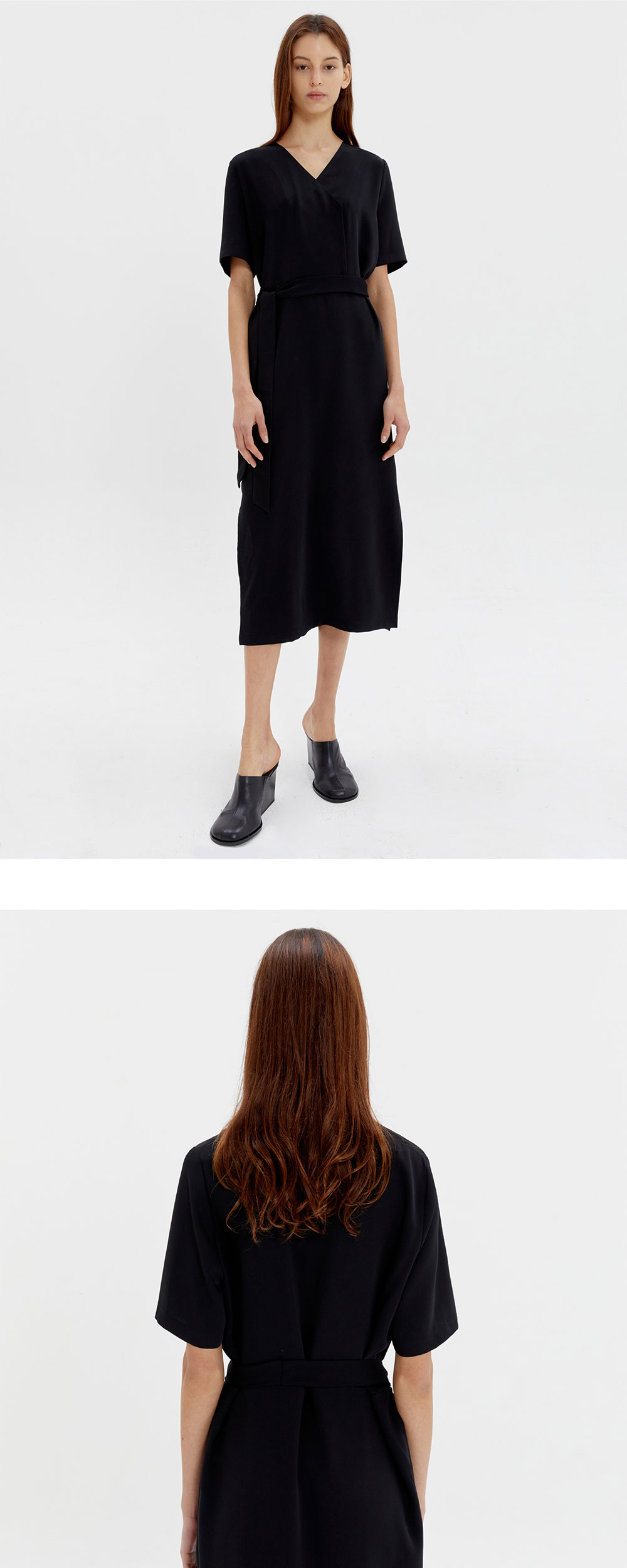 해브레스 우먼 벨티드 랩 드레스 블랙 | HAVELESS | KREAM