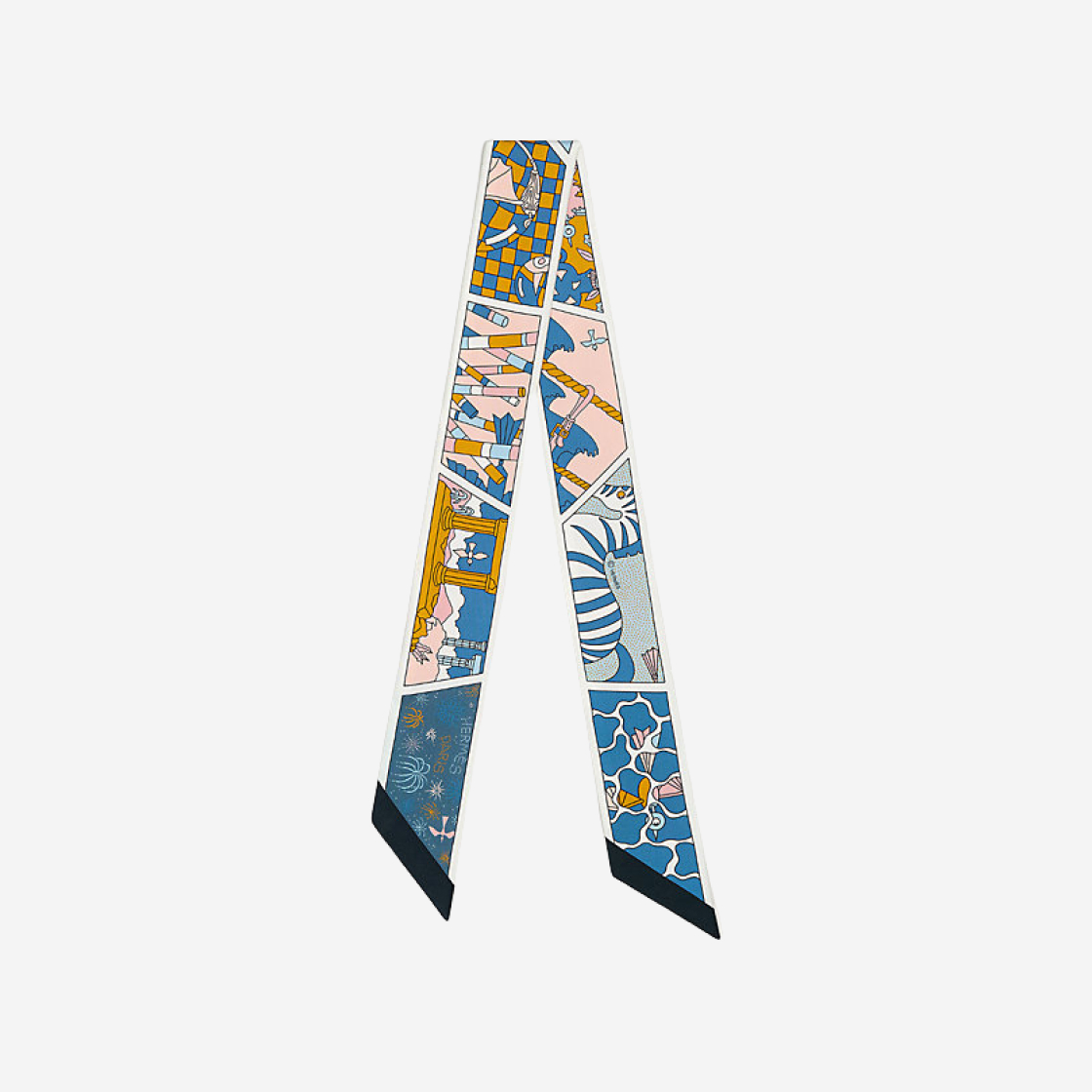 (W) 에르메스 팩토리 수이트 트윌리 블루 로즈 모르도레 | Hermes | KREAM