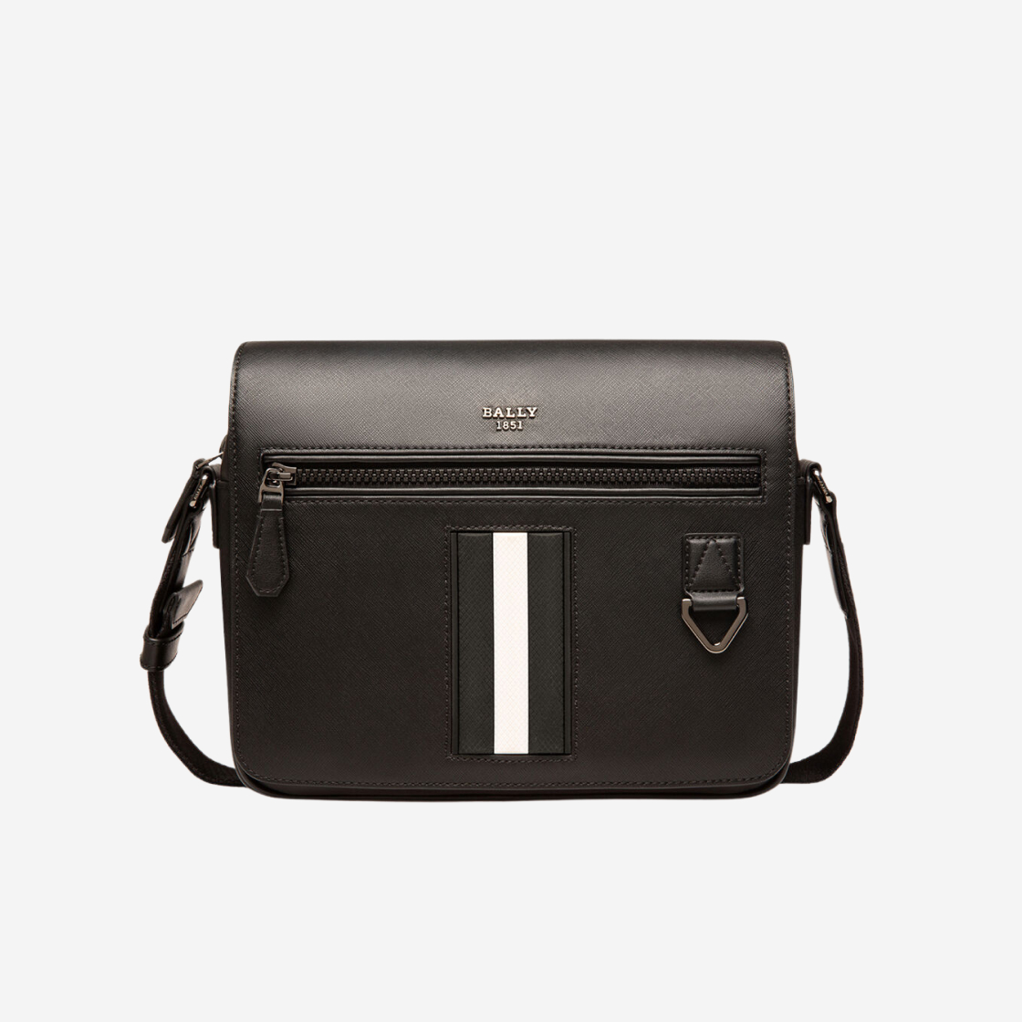 발리 매스 리사이클 레더 메신저백 블랙 Bally Kream