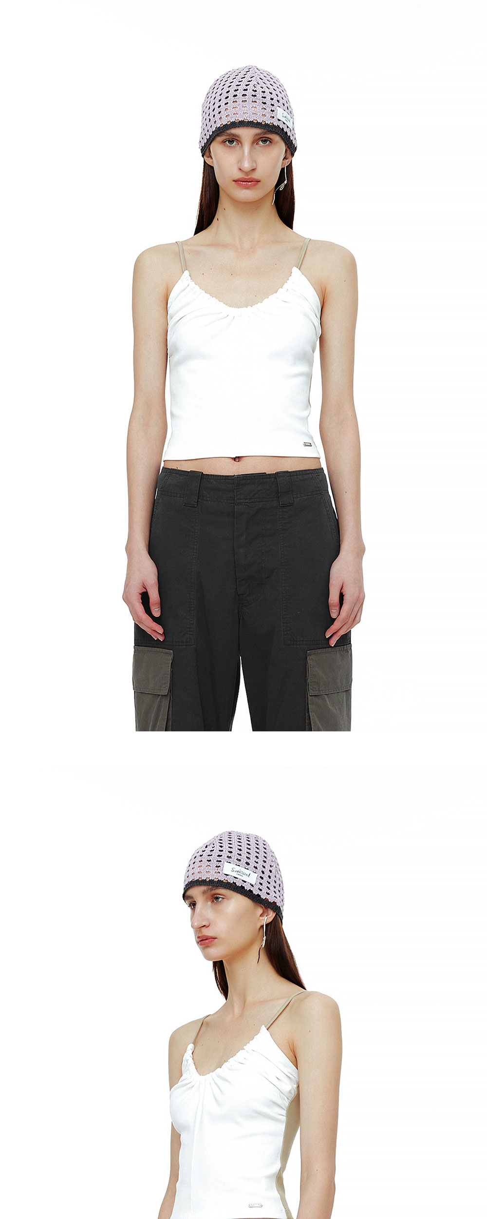 세릭 우먼 콘트라스트 홀터넥 탑 아이보리 | CERRIC | KREAM
