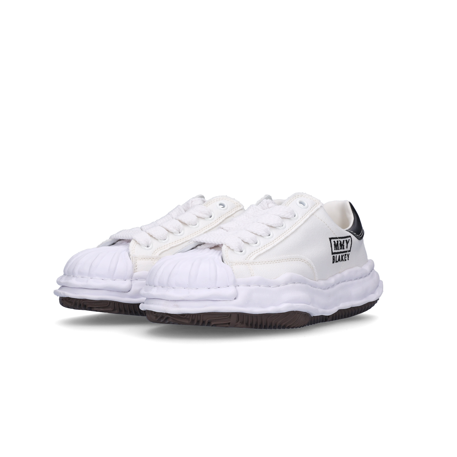 메종 미하라 야스히로 블레이키 OG 솔 캔버스 로우탑 스니커즈 화이트 | KREAM