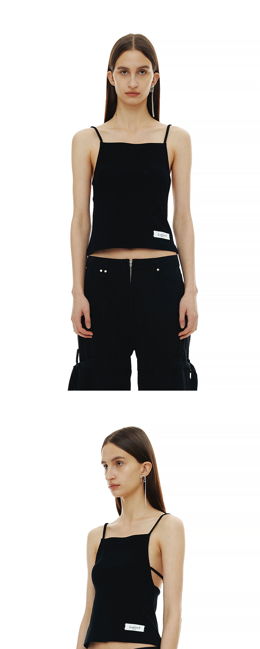 세릭 우먼 오픈 백 스트링 슬리브리스 블랙 | CERRIC | KREAM