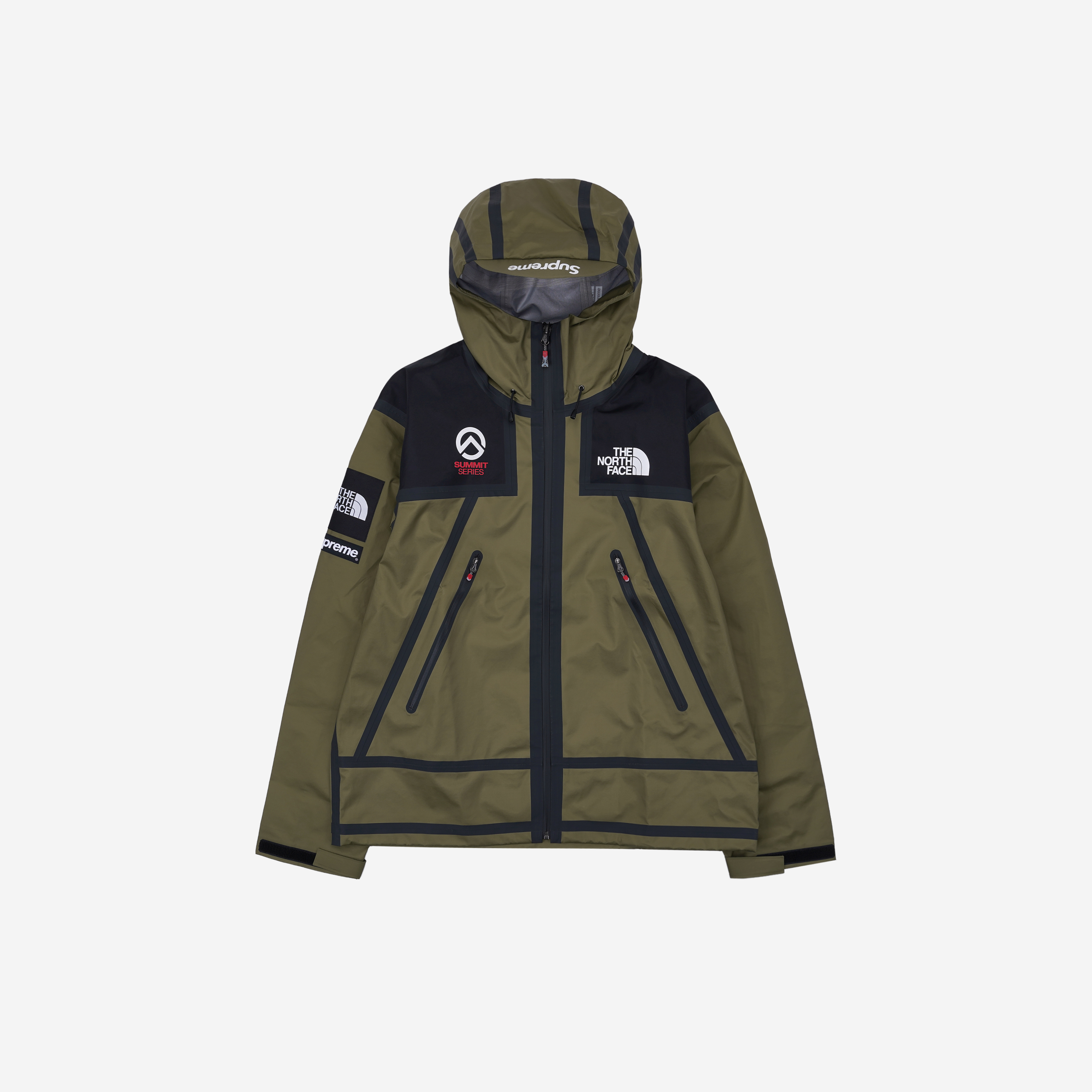 슈프림 x 노스페이스 서밋 시리즈 아우터 테이프 심 자켓 올리브 - 21SS | KREAM
