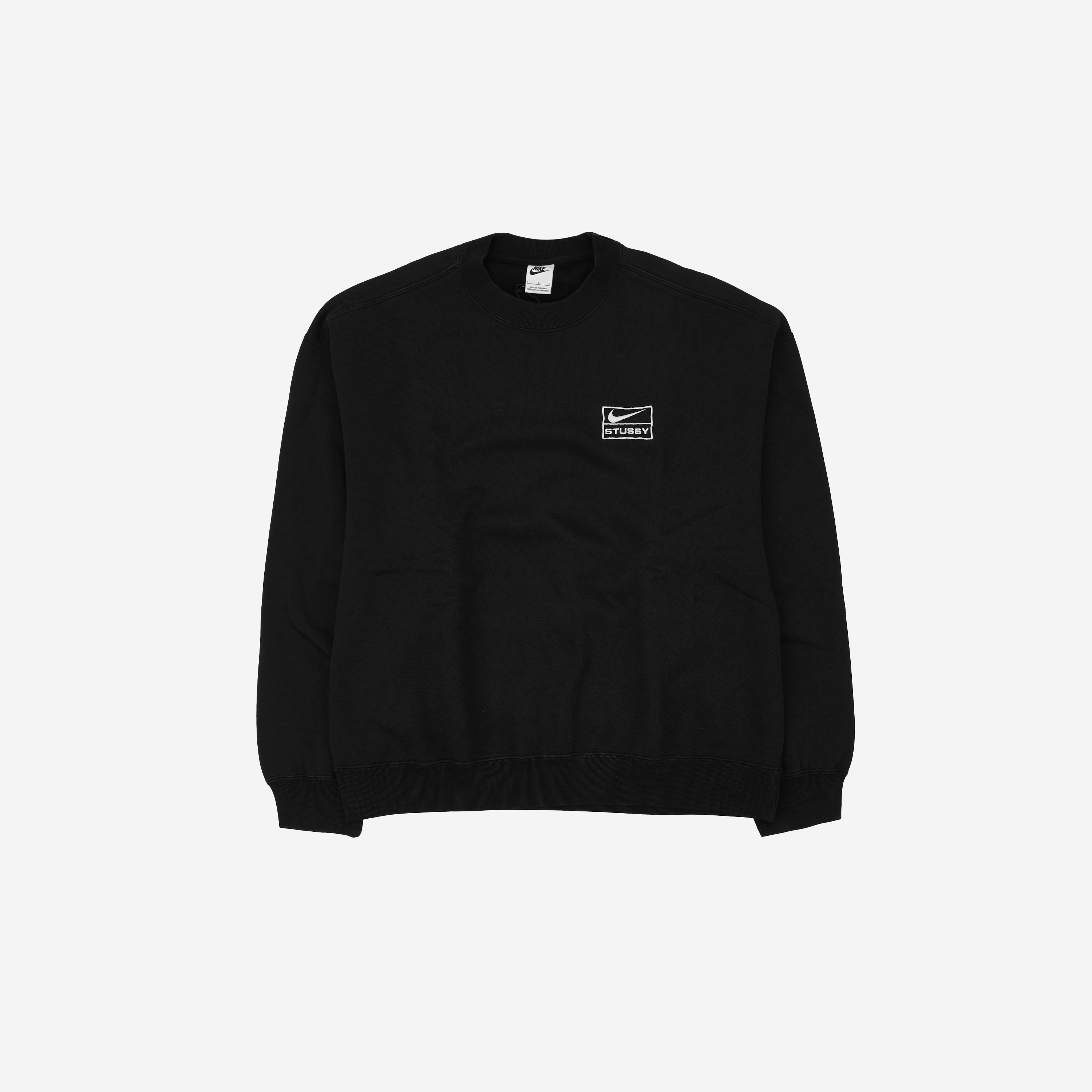 나이키 x 스투시 NRG 워시드 플리스 크루넥 블랙 (DO5310-010) | KREAM