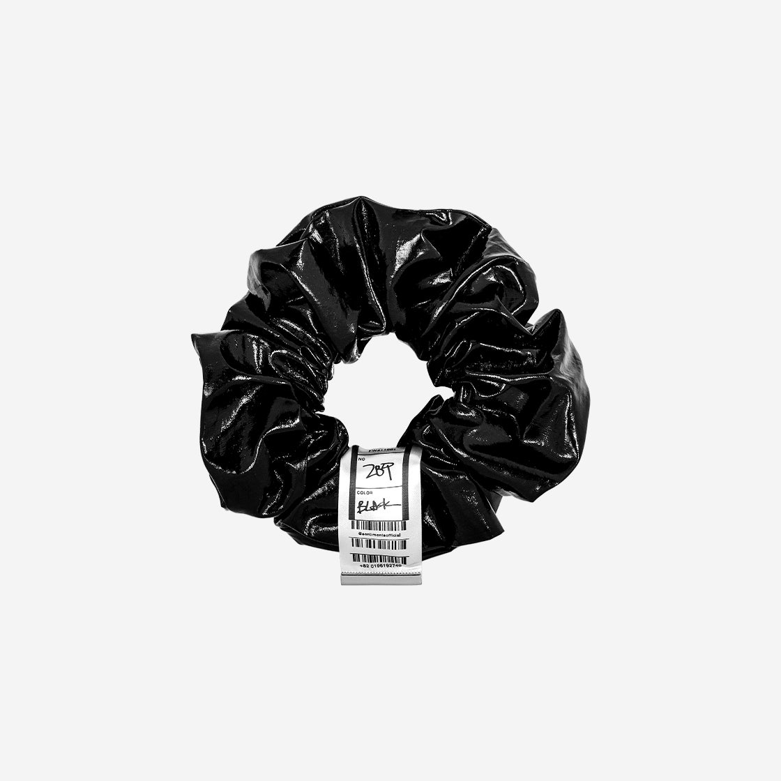 센티멍 넘버 289 에나멜 램스킨 헤어 스크런치 블랙 | SENTIMENTS | KREAM