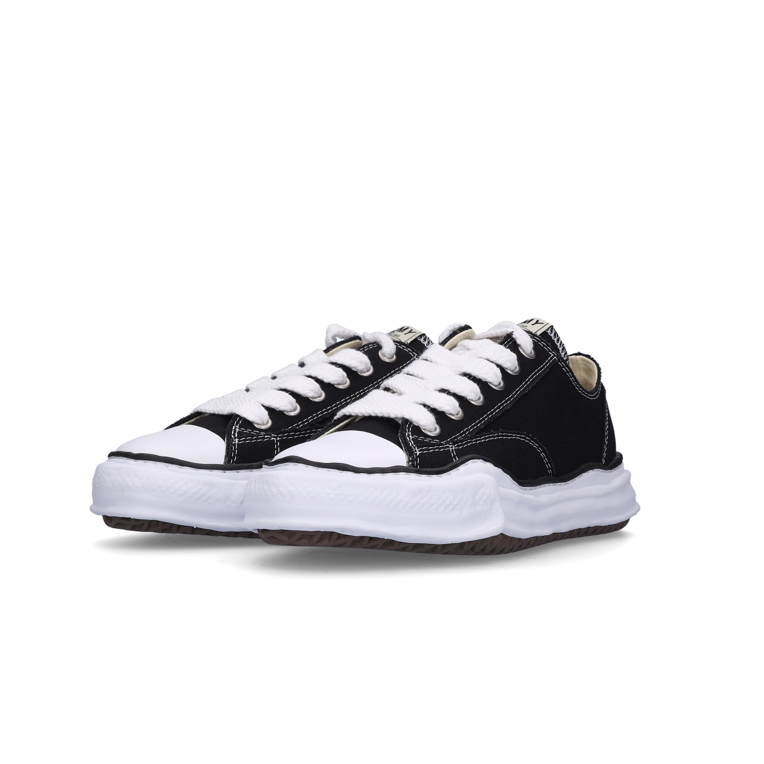 메종 미하라 야스히로 피터슨 OG 솔 캔버스 로우 스니커즈 블랙 | KREAM