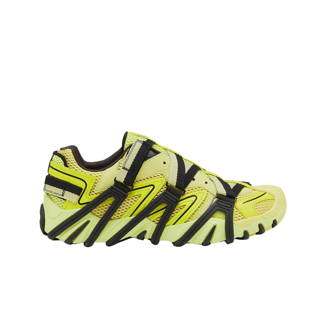 디젤 S-프로토타입-Cr 케이지 메쉬 앤 레더 스니커즈 옐로우 블랙 | Diesel | KREAM