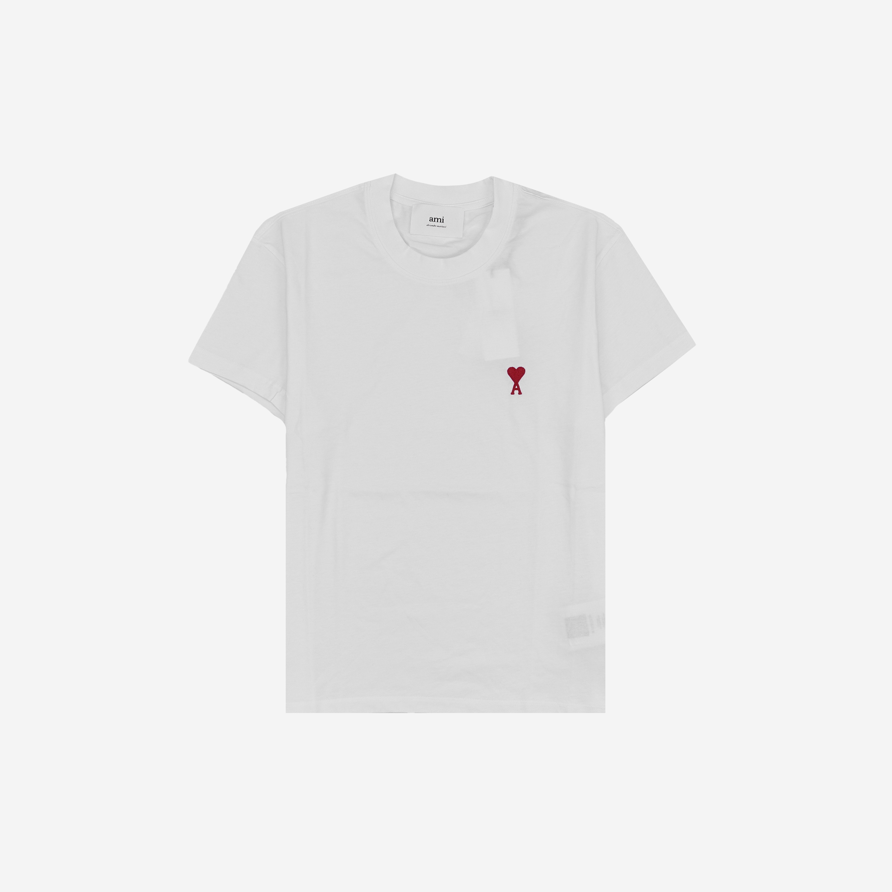 아미 스몰 하트 로고 티셔츠 화이트 - 22SS | KREAM