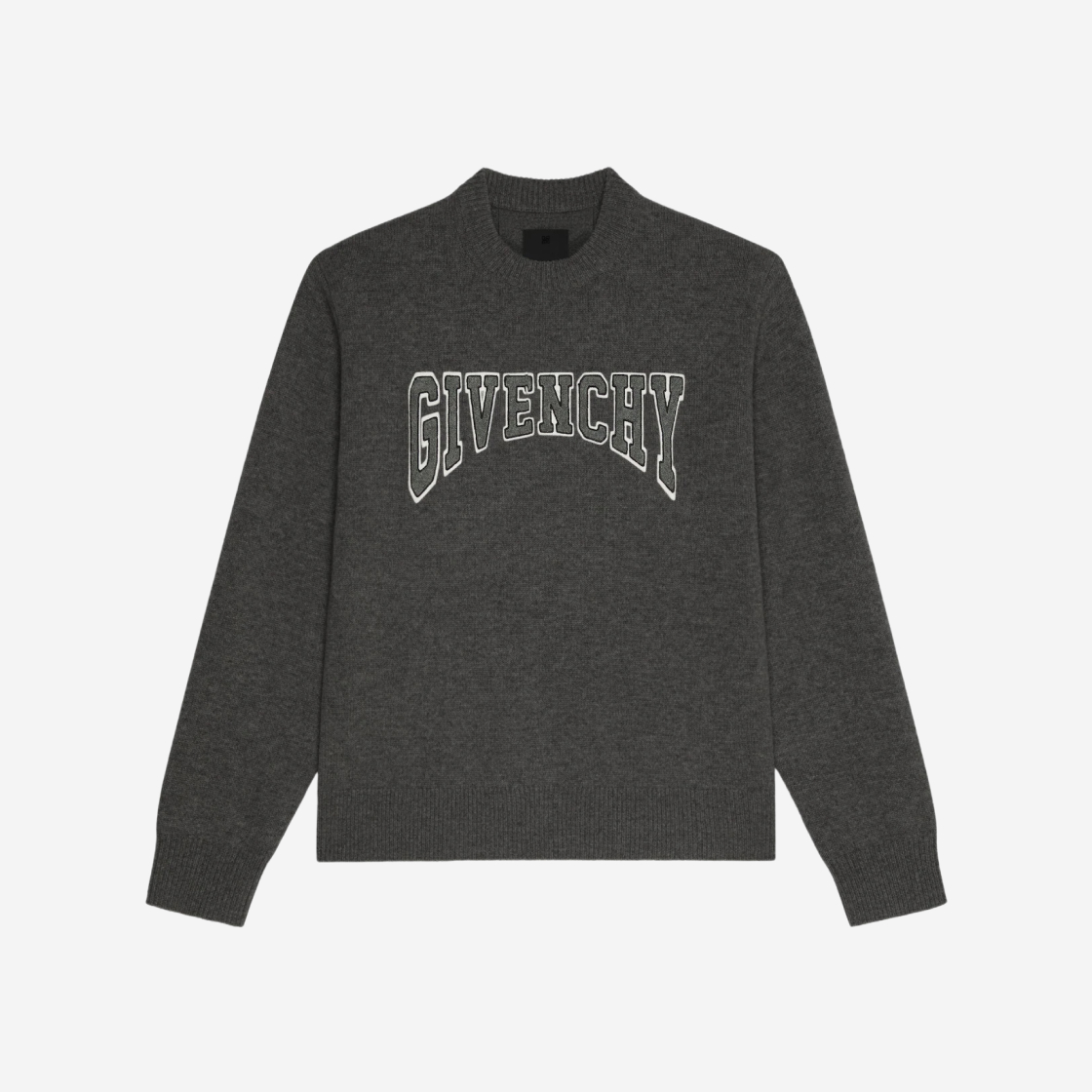 지방시 울 캐시미어 컬리지 스웨터 블랙 내츄럴 | Givenchy | KREAM