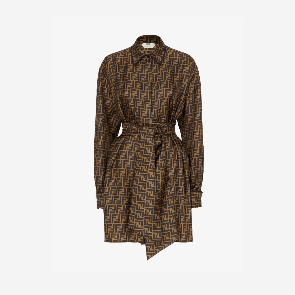 (W) 펜디 트윌 드레스 브라운 | Fendi | KREAM