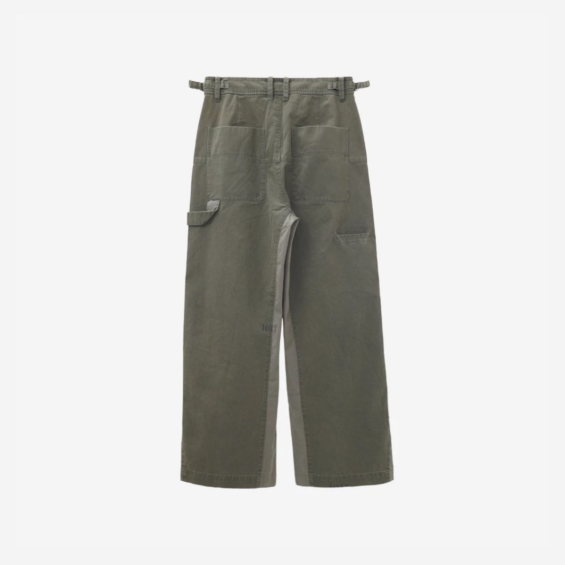 폴리테루 x 1011 카펜터 팬츠 워시드 올리브 그레이 - 23SS | Polyteru | KREAM