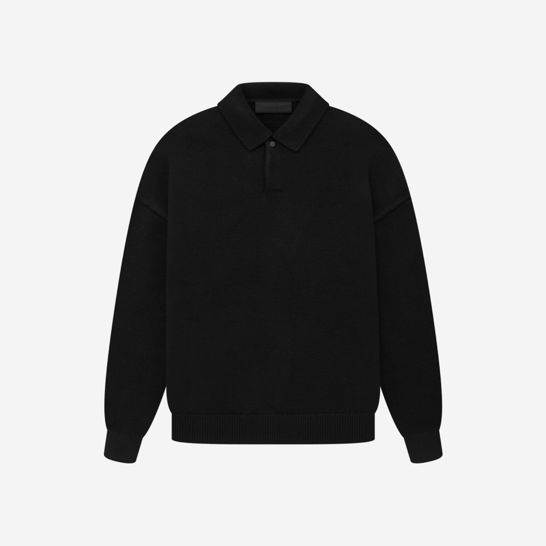 에센셜 더 블랙 컬렉션 니트 폴로 블랙 - 23SS | Essentials | KREAM