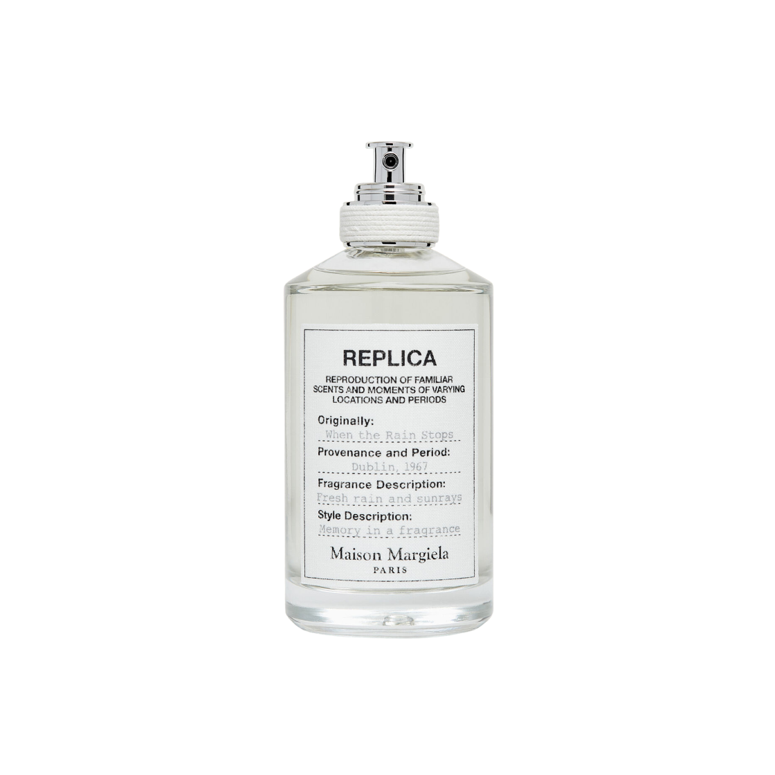 메종 마르지엘라 레플리카 웬 더 레인 스톱스 오 드 뚜왈렛 100ml (병행 수입 제품) | Maison Margiela | KREAM