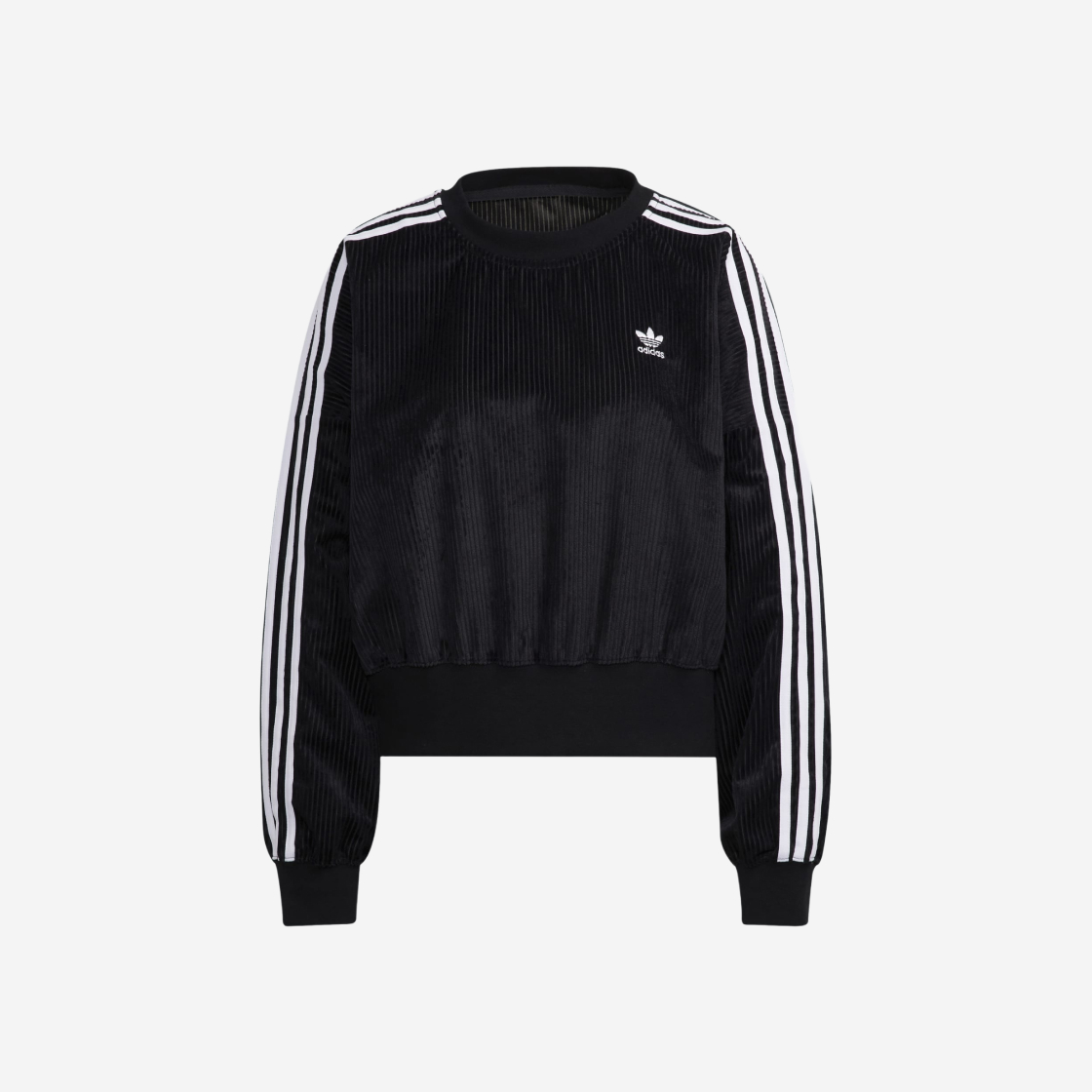 (W) 아디다스 오리지널스 에센셜 스웨트셔츠 블랙 - US 사이즈 | Adidas | KREAM