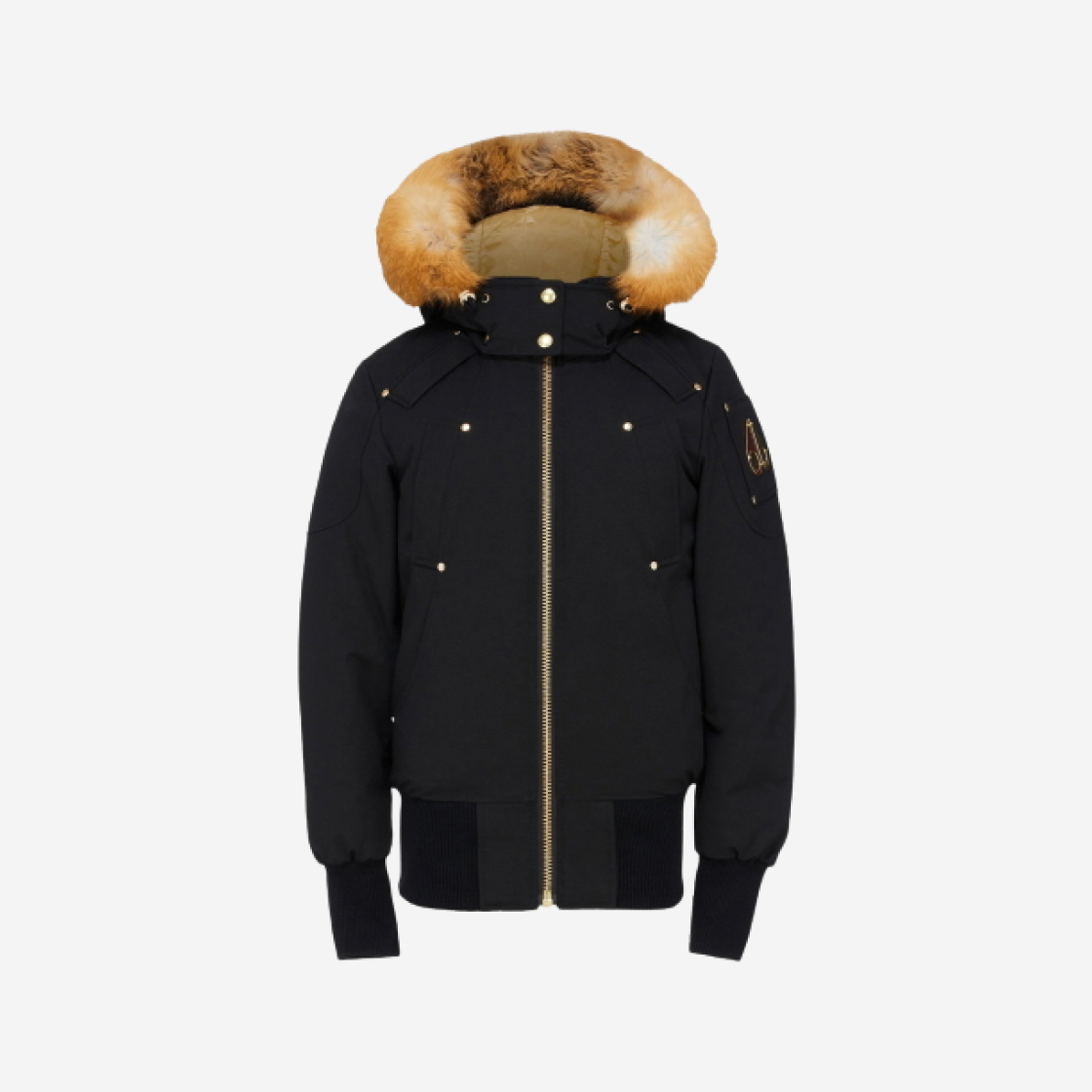 (W) 무스너클 골드 데비 봄버 골드 폭스 퍼 블랙 | Moose Knuckles | KREAM