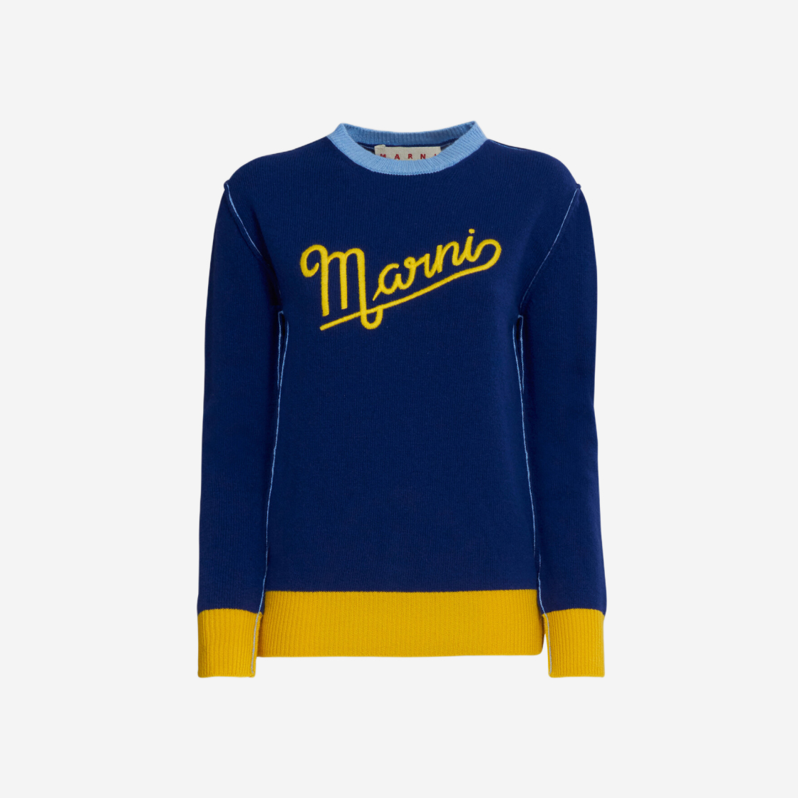 (W) 마르니 로고 울 스웨터 오션 | Marni | KREAM