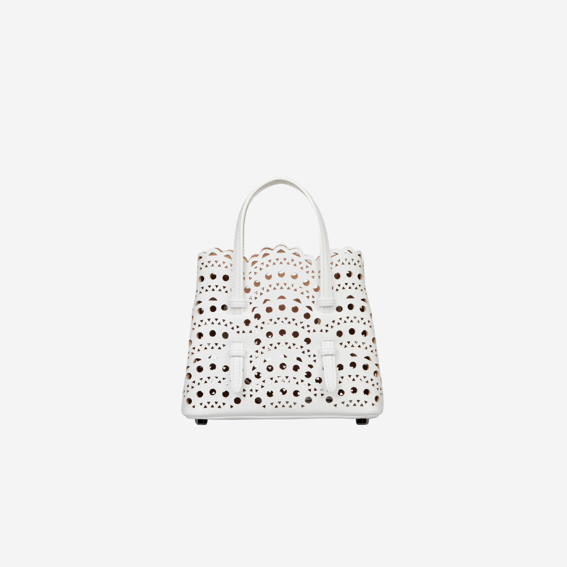 알라이아 비엔 웨이브 럭스 카프스킨 미나 16 백 옵틱 화이트 | Alaia | KREAM