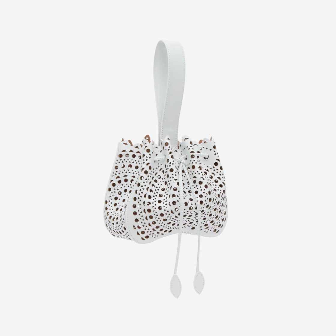 알라이아 뉴 비엔 럭스 카프스킨 로즈 마리 백 옵틱 화이트 | Alaia | KREAM