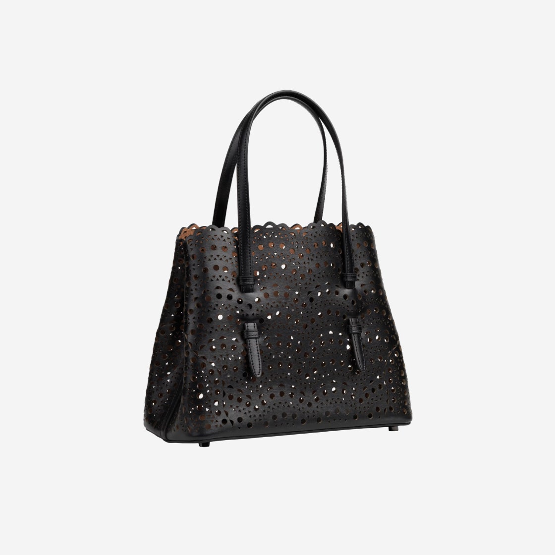 알라이아 비엔 웨이브 럭스 카프스킨 미나 25 백 블랙 | Alaia | KREAM