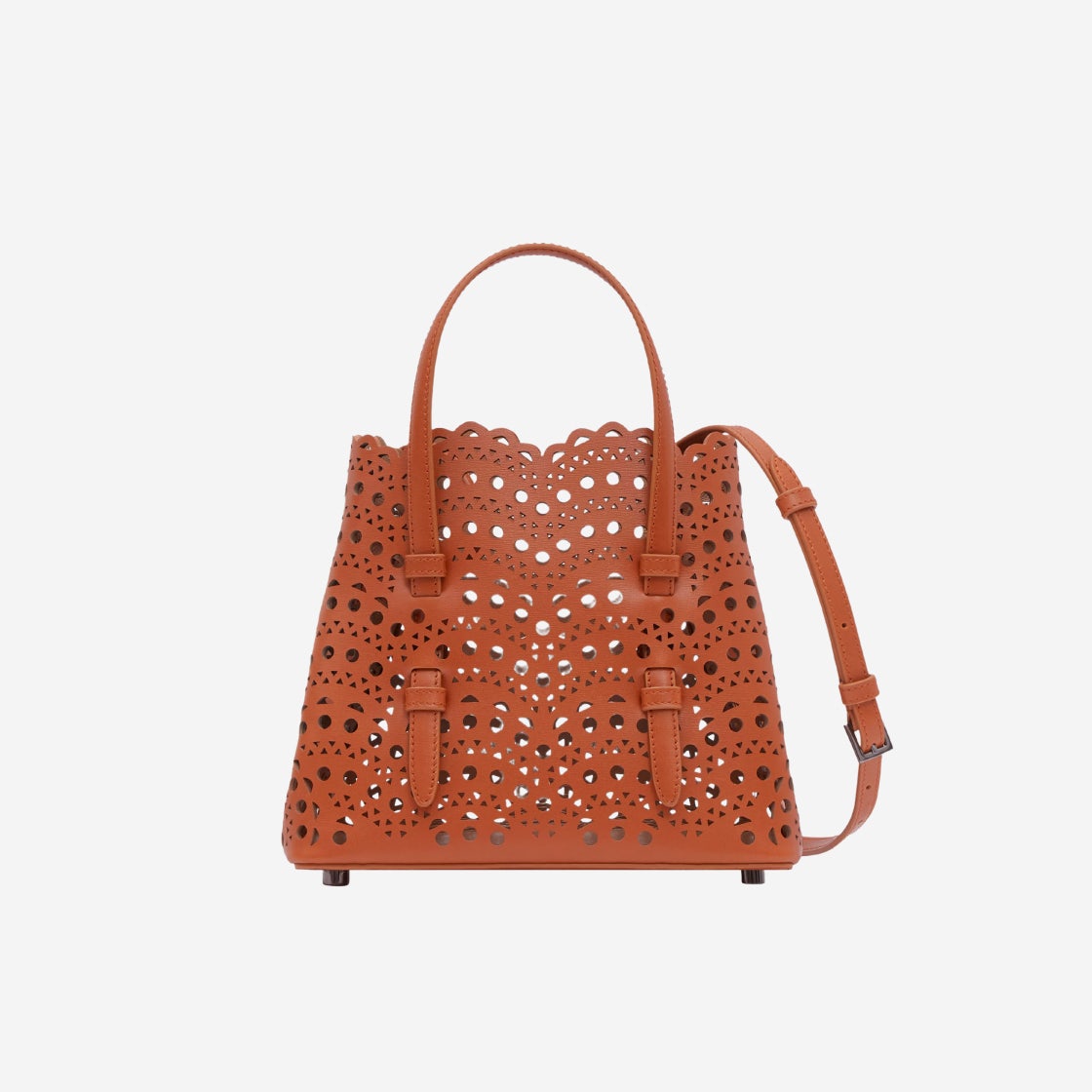 알라이아 비엔 웨이브 럭스 카프스킨 미나 25 백 브라운 | Alaia | KREAM