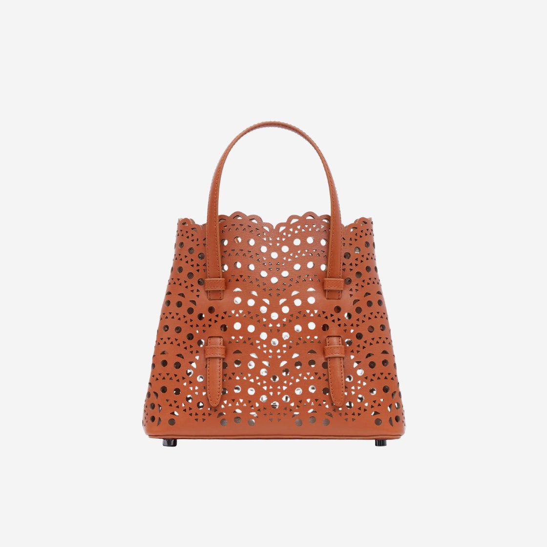 알라이아 비엔 웨이브 럭스 카프스킨 미나 25 백 브라운 | Alaia | KREAM