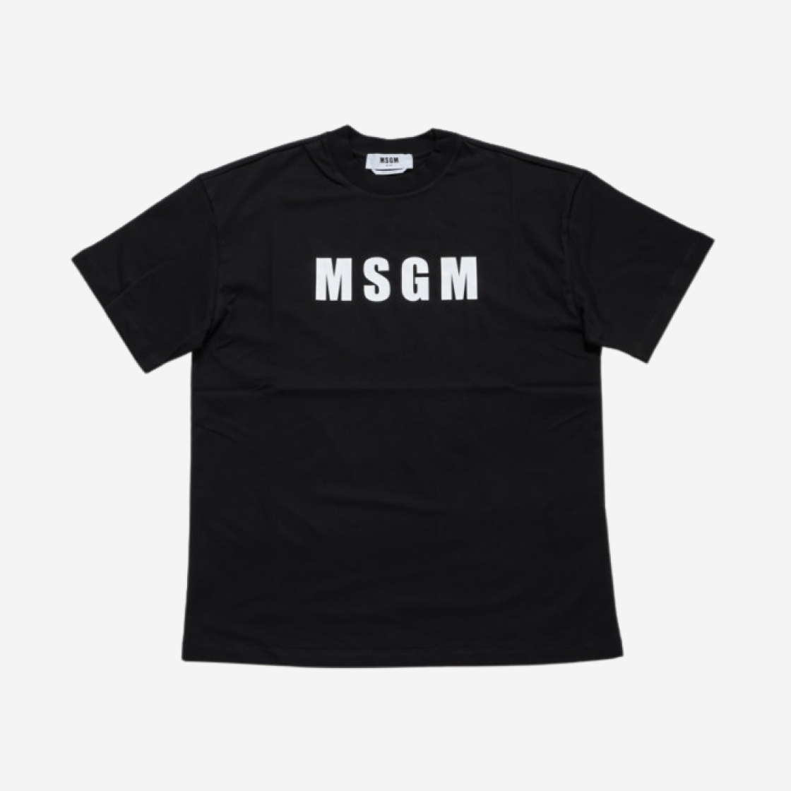엠에스지엠 MSGM 로고 코튼 크루넥 티셔츠 블랙 | MSGM | KREAM