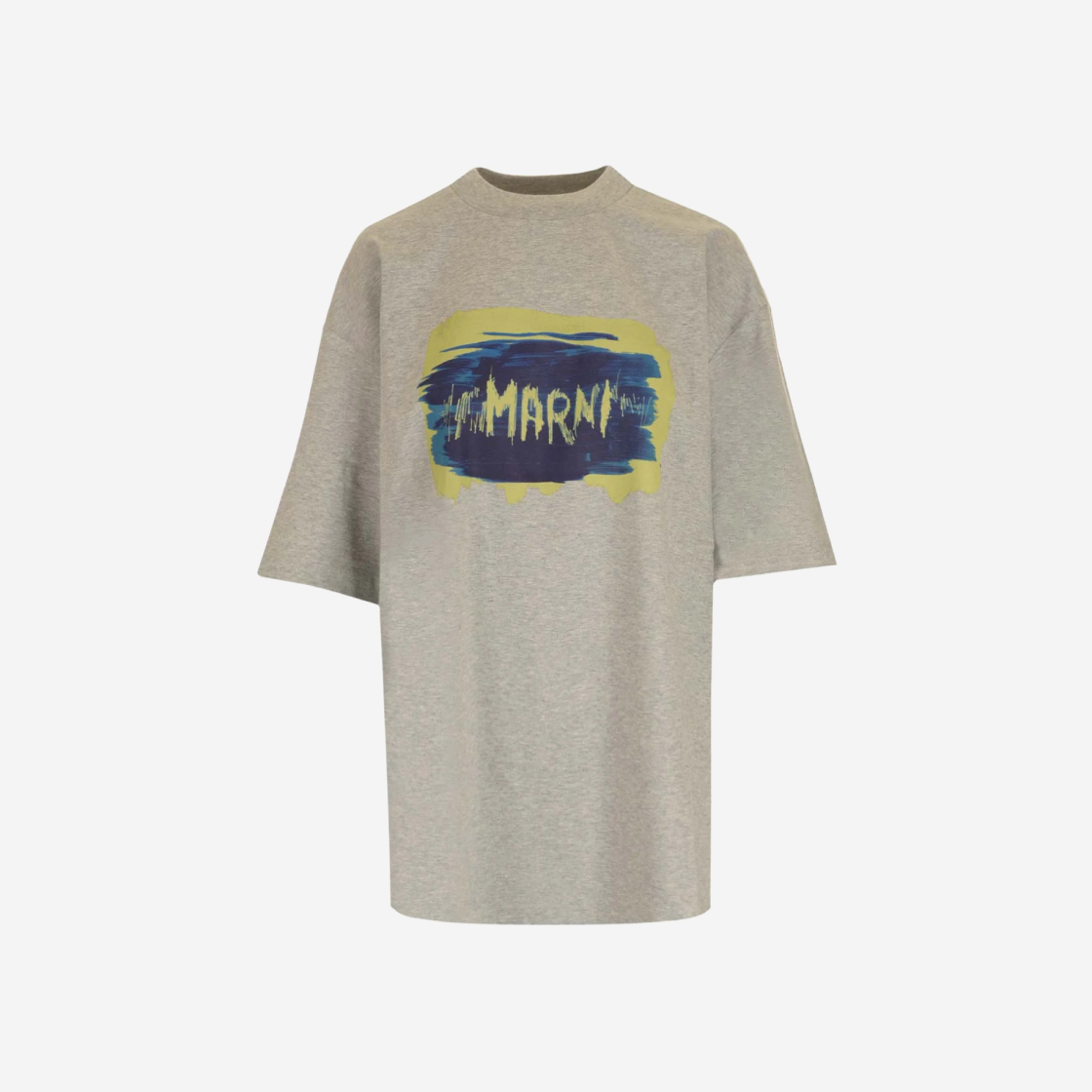 (W) 마르니 페인티드 로고 멜란지 코튼 저지 티셔츠 이녹스 | Marni | KREAM