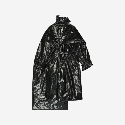 (W) 발렌시아가 트렌치 코트 가운 블랙 | Balenciaga | KREAM