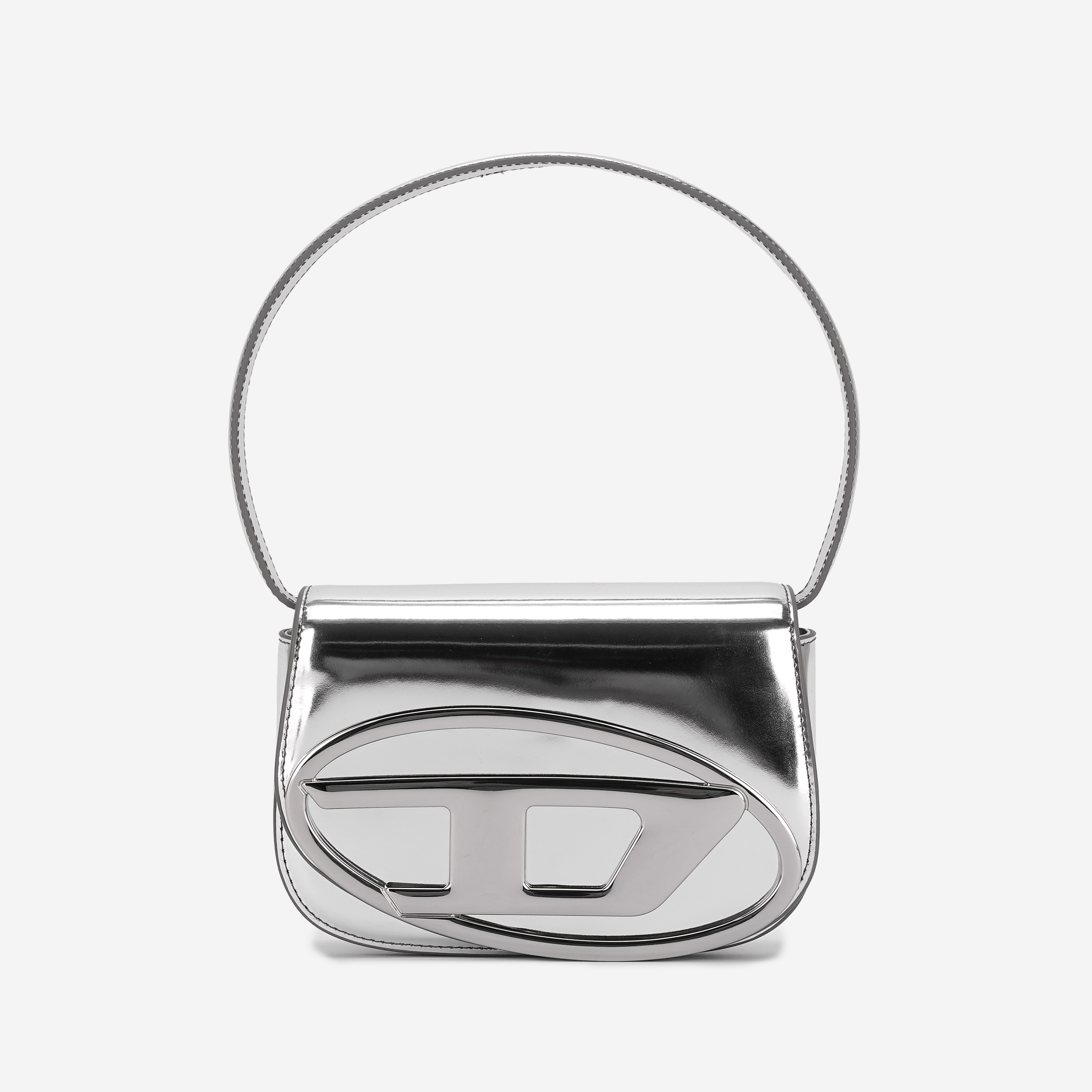 디젤 1DR 숄더백 인 미러드 레더 실버 | KREAM