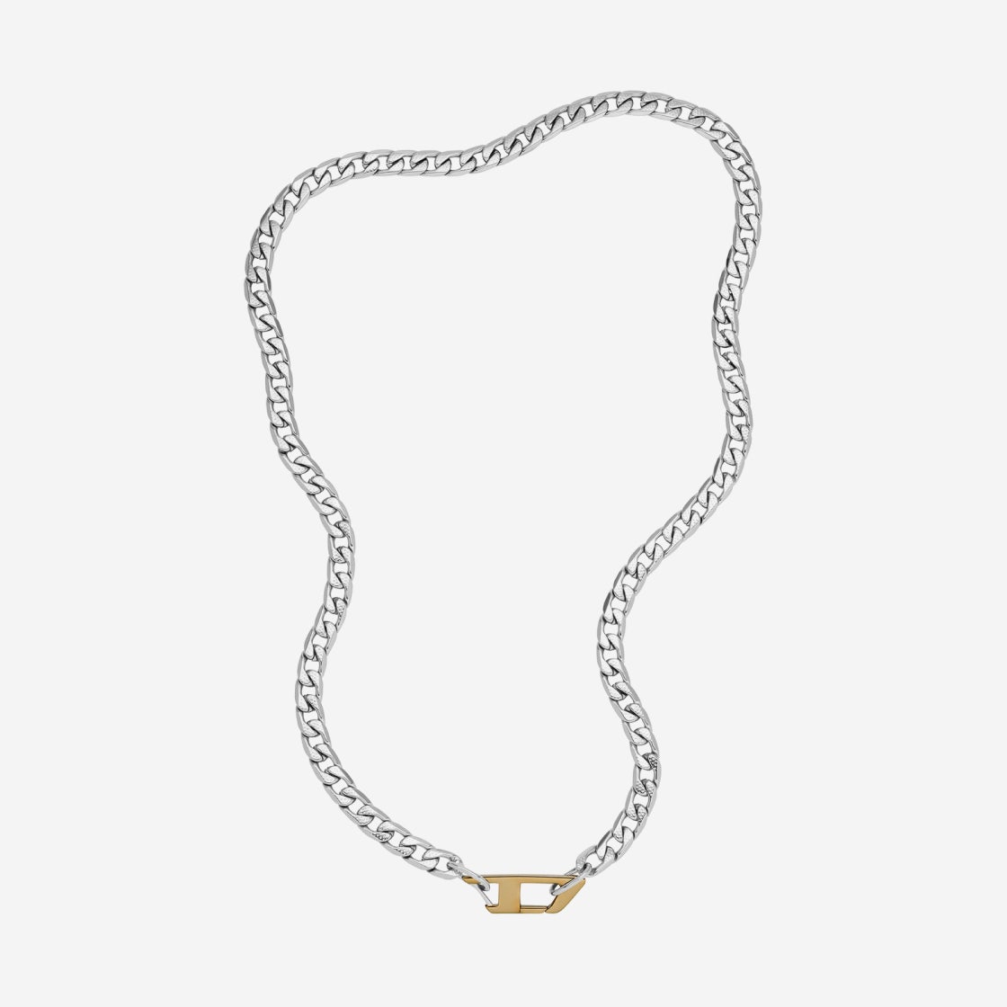 디젤 Dx1343 스테인리스 스틸 체인 네클리스 실버 | Diesel | KREAM