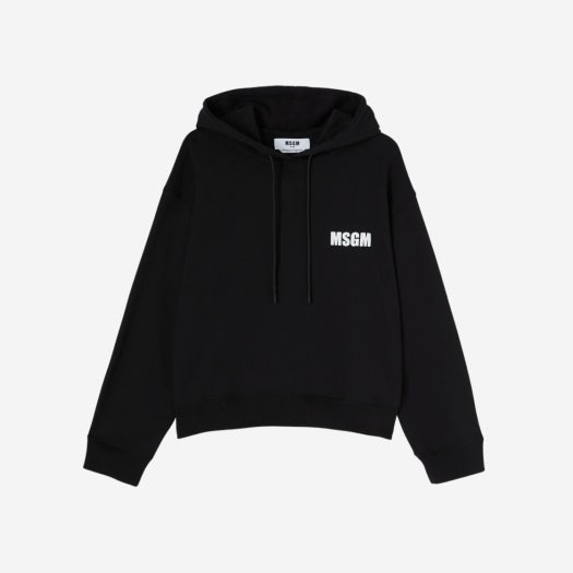 (W) 엠에스지엠 사이드 슬릿 쿼트 로고 롱 코튼 드레스 블랙 | MSGM | KREAM