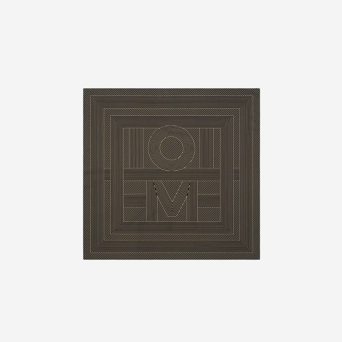 토템 스트라이프 모노그램 실크 스카프 블랙 | Toteme | KREAM