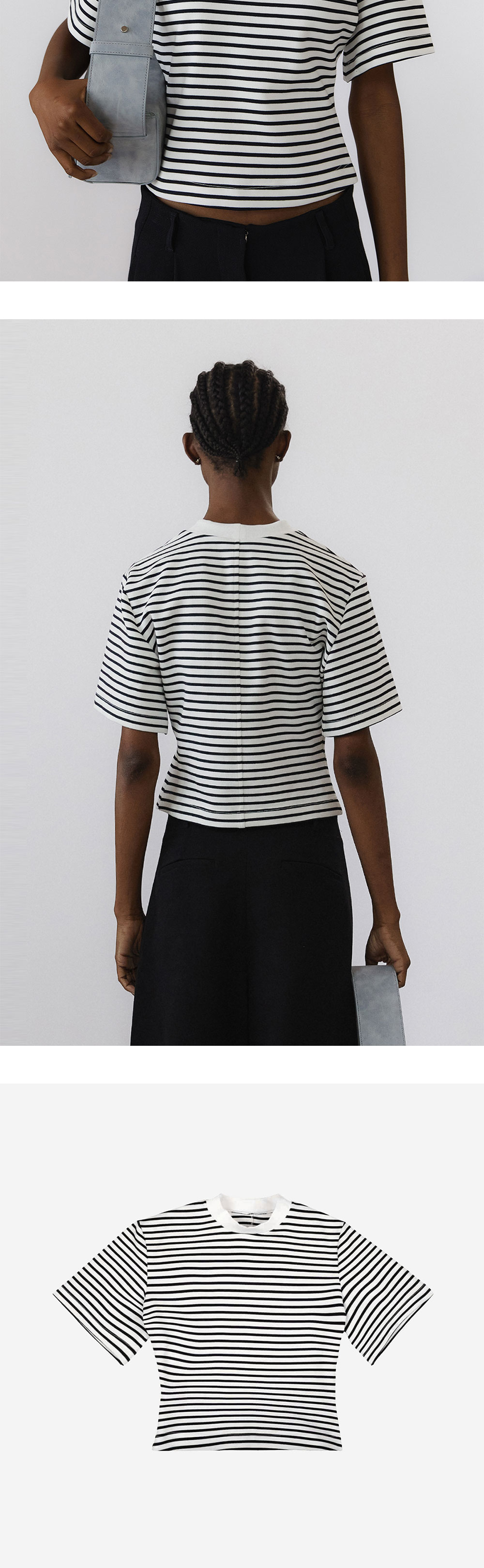 에핑글러 우먼 도브 하프 티셔츠 스트라이프 | Epingler | KREAM